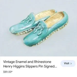 BSK | Jewelry | My Fair Lady Signed Bsk Henry Higgins Slippers Brooch ...